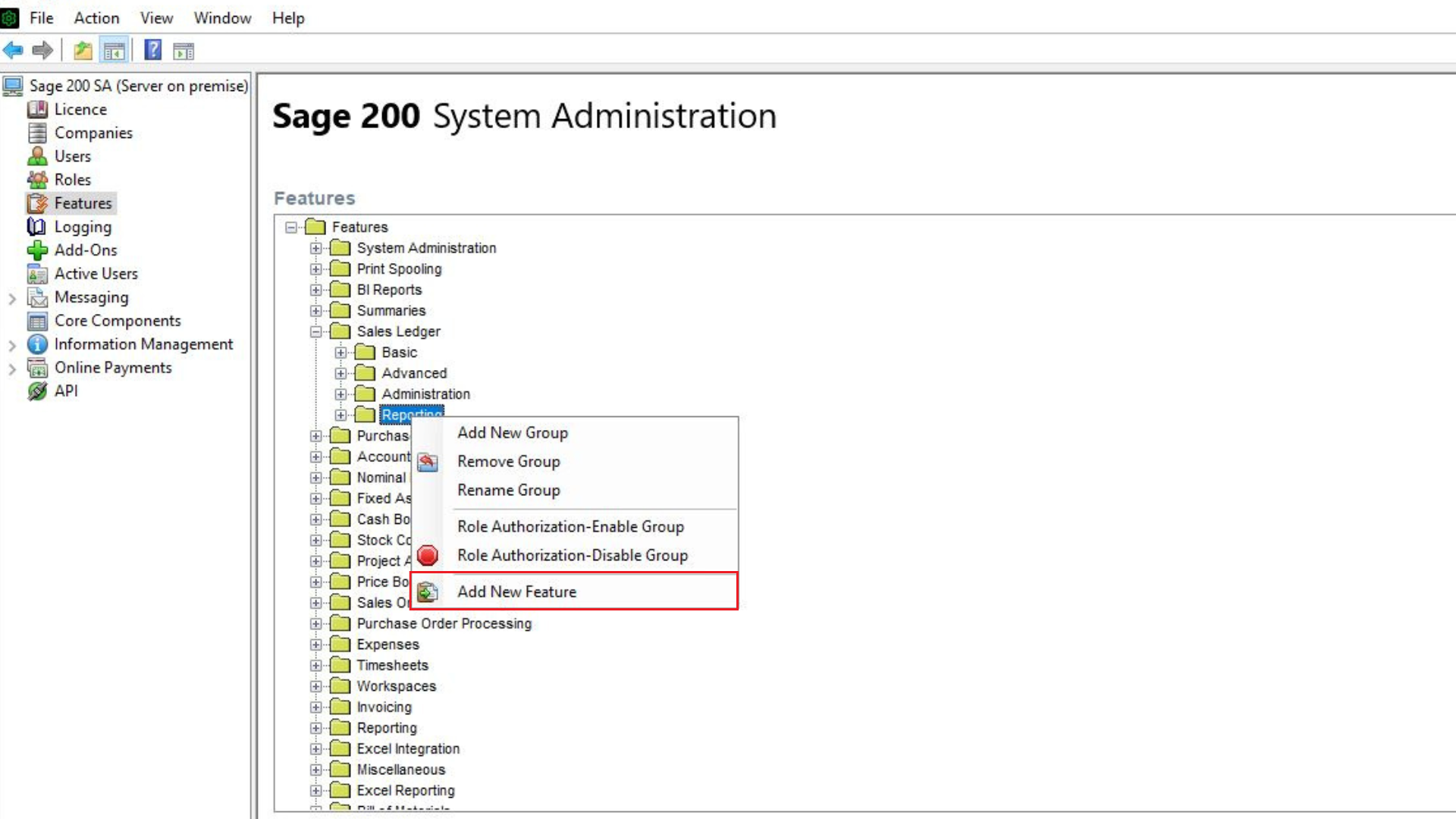 Adding a new report to the Sage 200 menu | Datel
